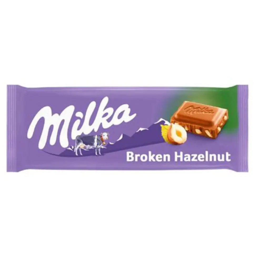 Milka Broken Hazelnut Chocolate 100g - welcome to food gallery