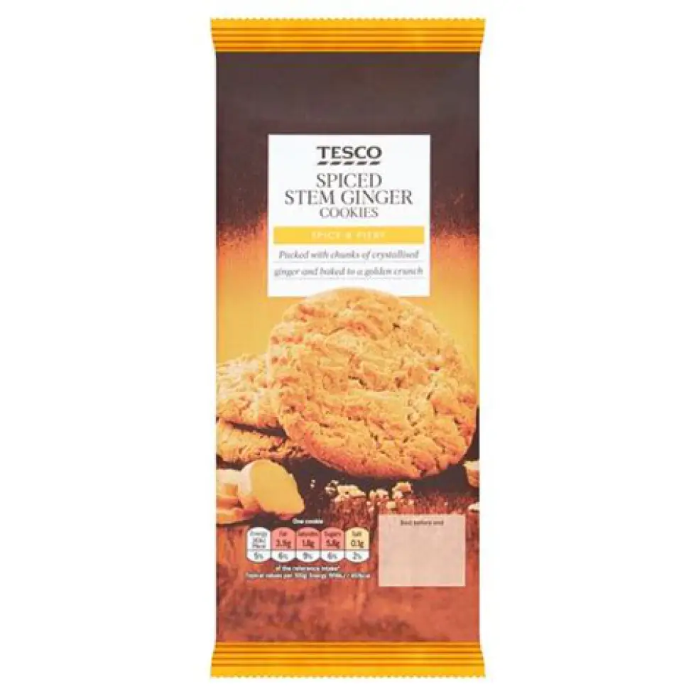 Tesco Spiced Stem Ginger Cookies 200g - welcome to food gallery