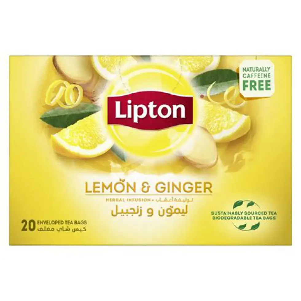 Lipton Lemon & Ginger Herbal Infusion 22g 20 Tea Bay - welcome to food ...
