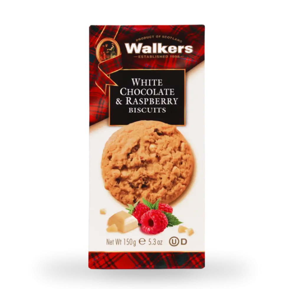 Walkers White Chocolate & Raspberry Biscuits 150g - welcome to food gallery