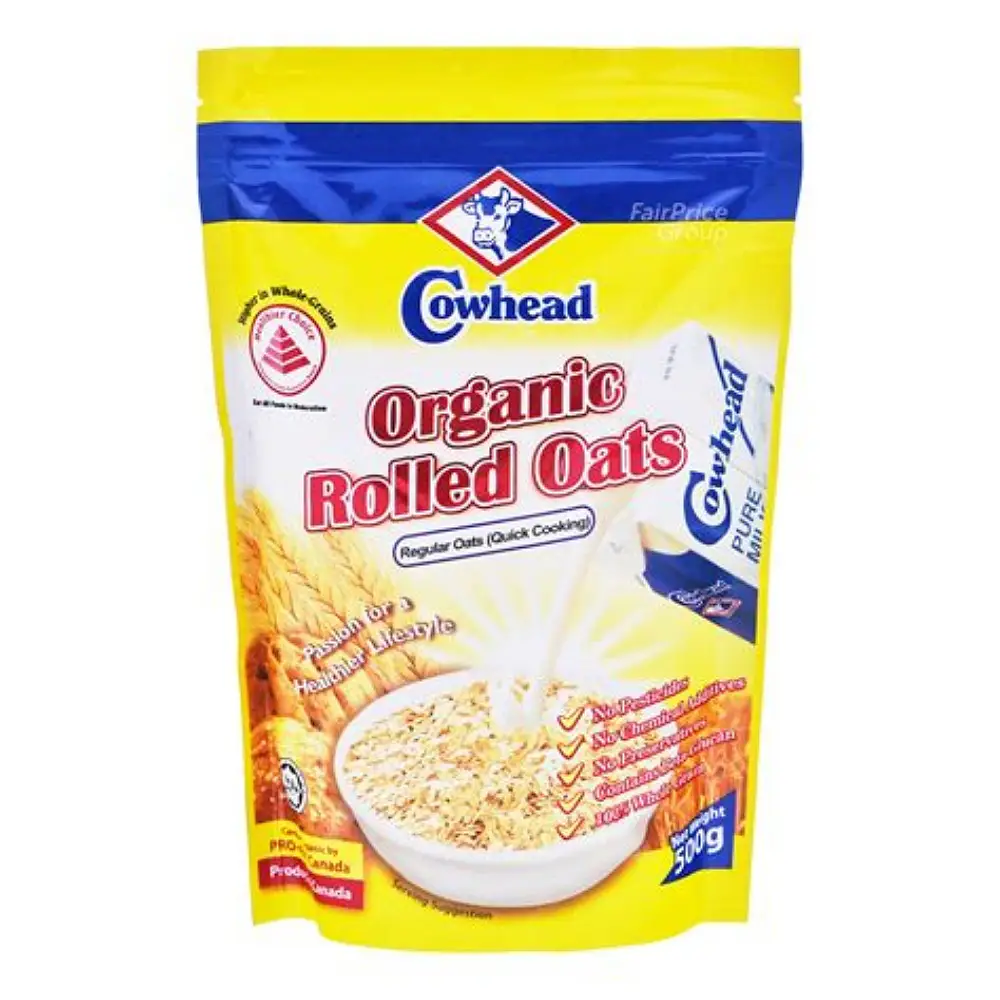 Cowhead Organic Rolled Oats Quick Cooking 500g - foodsupplierbd.com