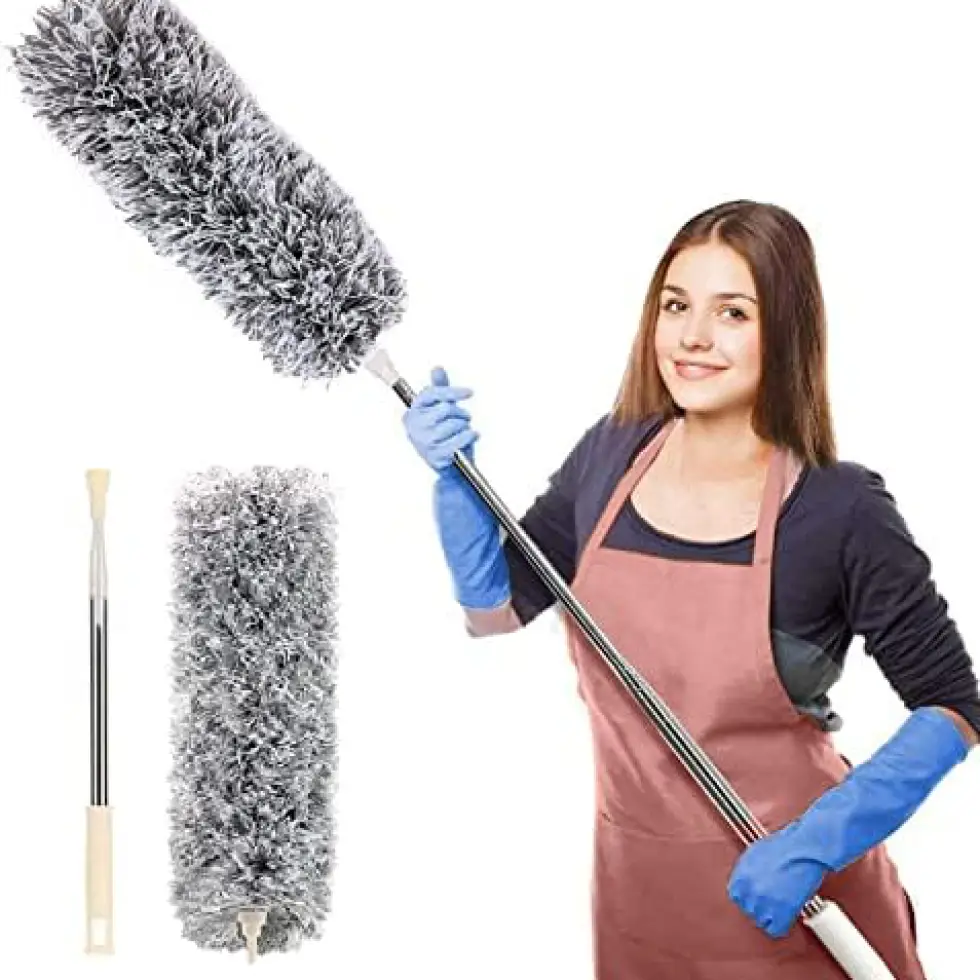 Big Size Fulminare Microfiber Feather Duster Bendable & Extendable Fan ...