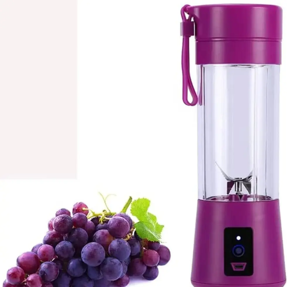 Portable Juicer Blender Household Fruit Mixer 6 Blades in 380 ml Fruit ...