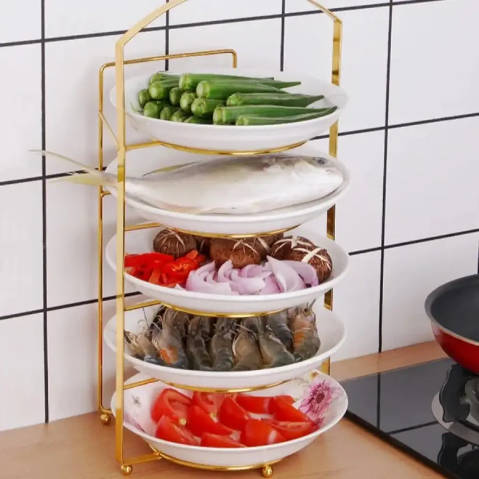 Kitchen Punch Free 5 Layer Portable Space Saving Dish Rack - nmartbd.com