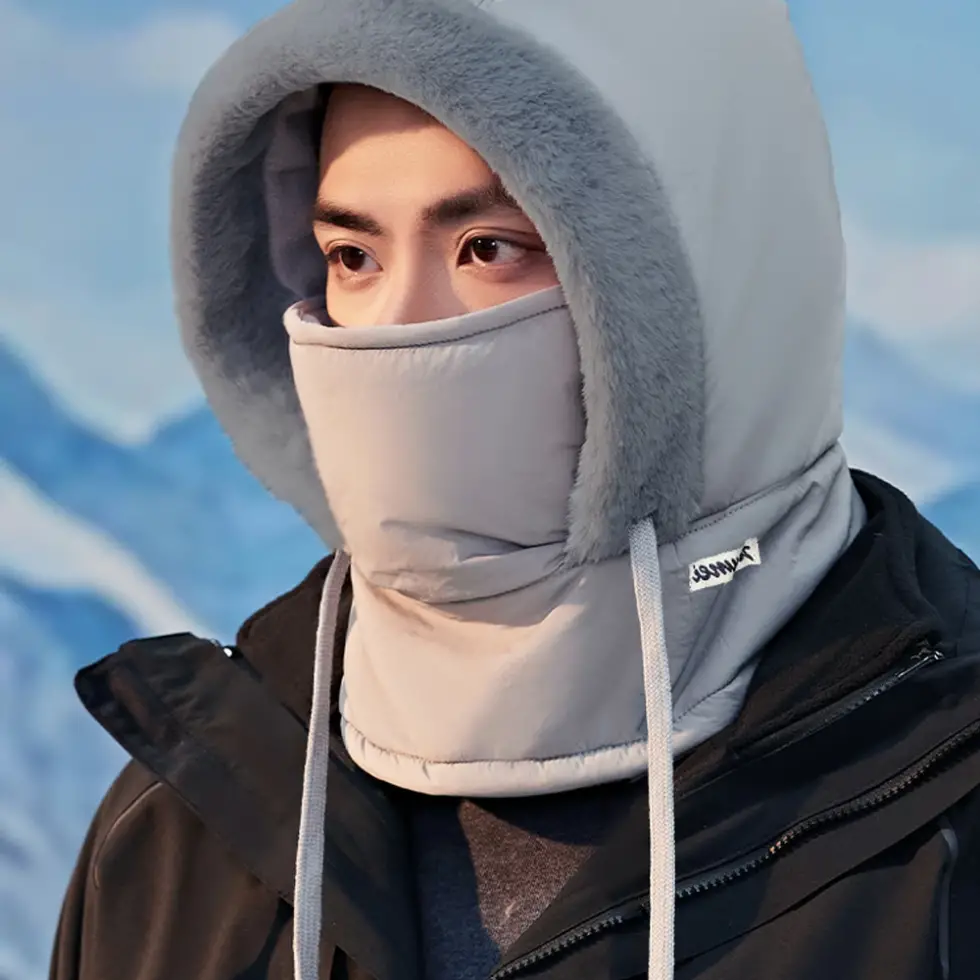 Winter Thick Warm Windproof Hat with Ear Flaps - [Ash Color] - nmartbd.com