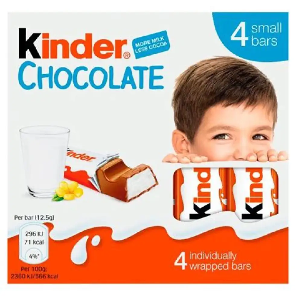 Kinder Chocolate 4 Pack 50G - TeddyBear BD