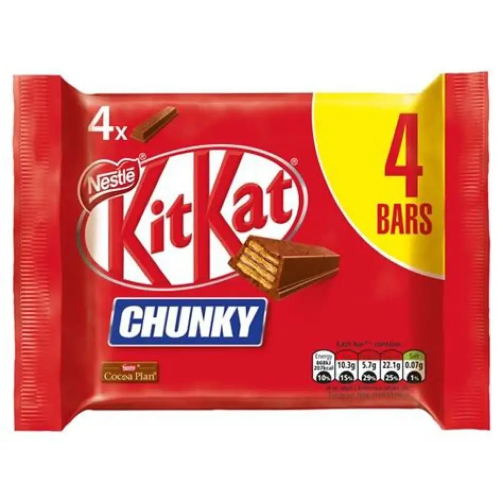 Kit Kat Chunky Milk Chocolate Bars Multipack 40g 4 Pack - teddybearbd.com