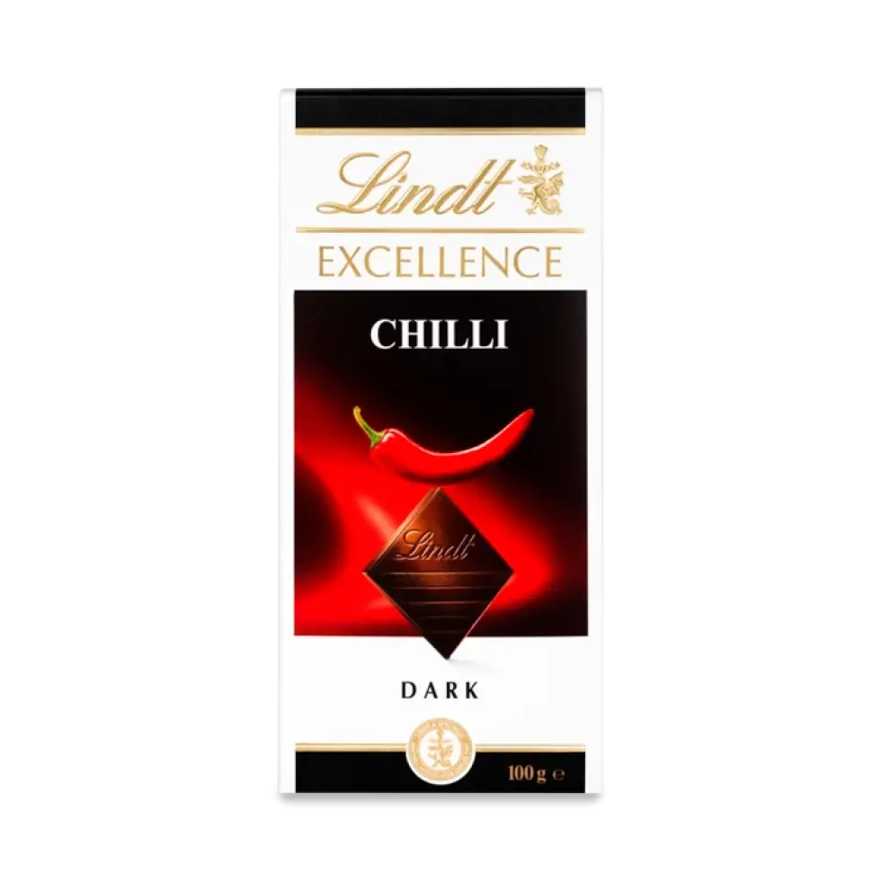 Lindt Excellence Dark Chilli Chocolate Bar 100G - teddybearbd.com