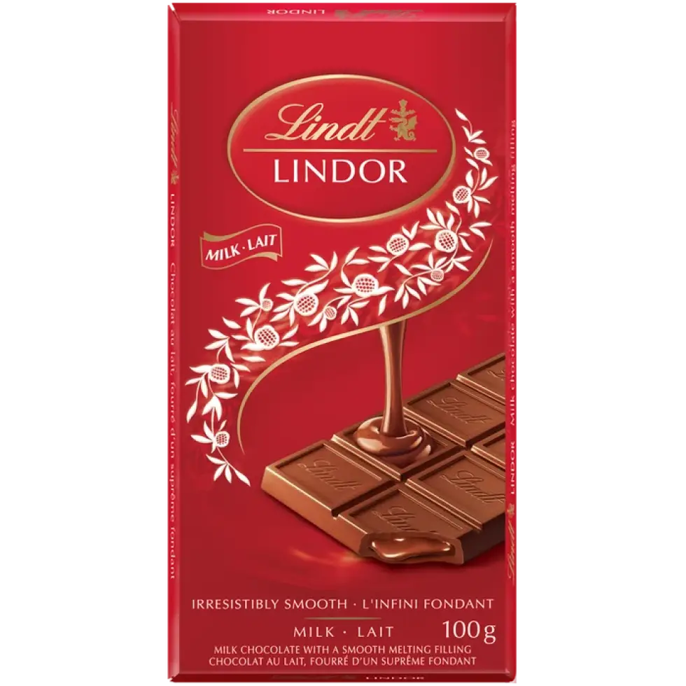 Lindt Lindor Milk Chocolate Bar 100g - teddybearbd.com