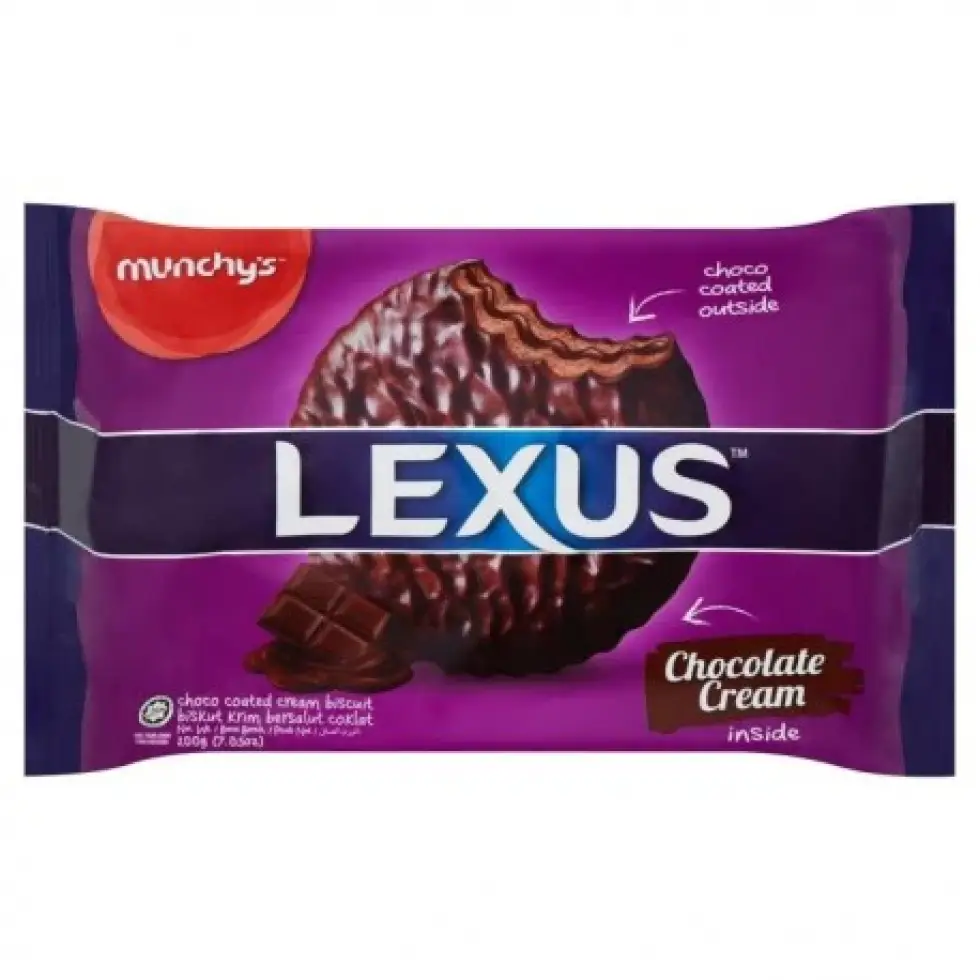 LEXUS Choco Coated Cream Biscuits 200g - TeddyBear BD