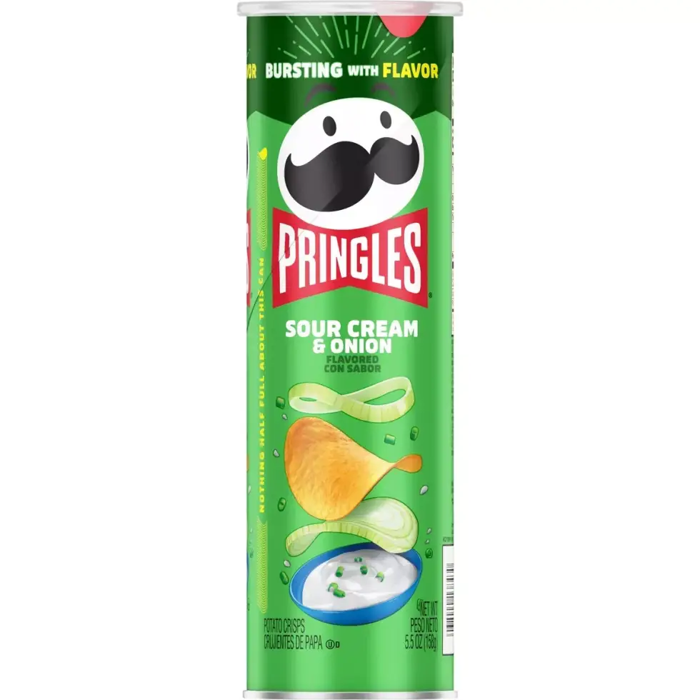 Pringles Sour Cream & Onion Sharing Crisps 158g - teddybearbd.com