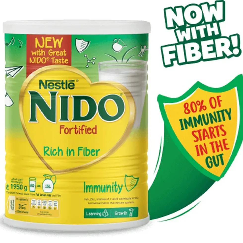 Nido Fortified Rich in Fiber Milk Powder 1950g - teddybearbd.com