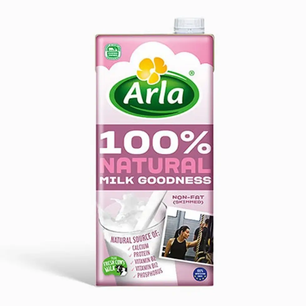 Arla Natural Milk Goodness Non-Fat Skimmed Milk 1Litre - TeddyBear BD