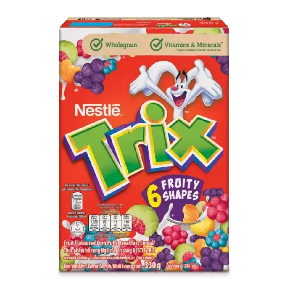Nestle Trix Fruit Flavored Corn Puffs Cereal 330g - teddybearbd.com